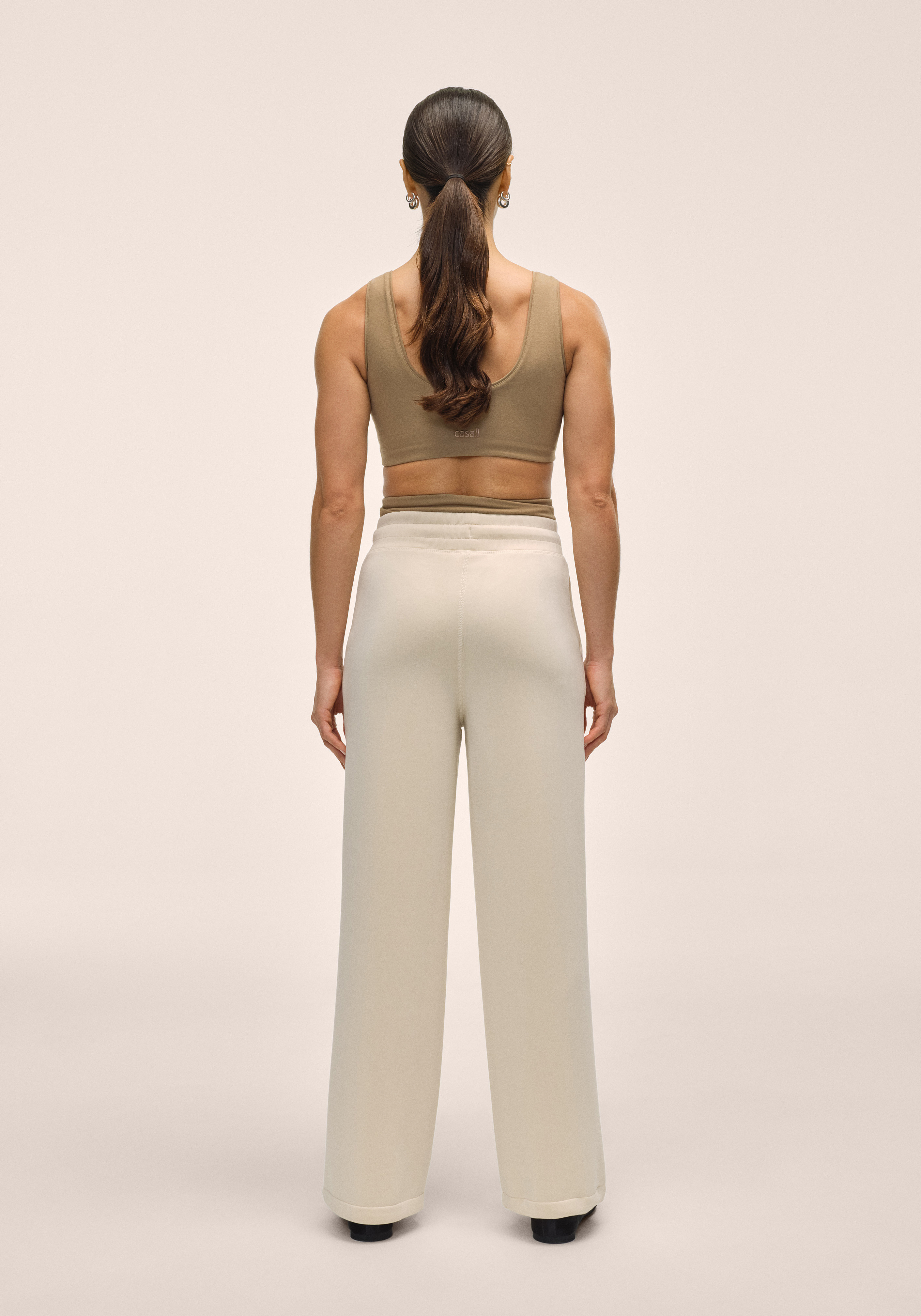 Peachy Straight Leg Jogger - Lamb White | CASALL