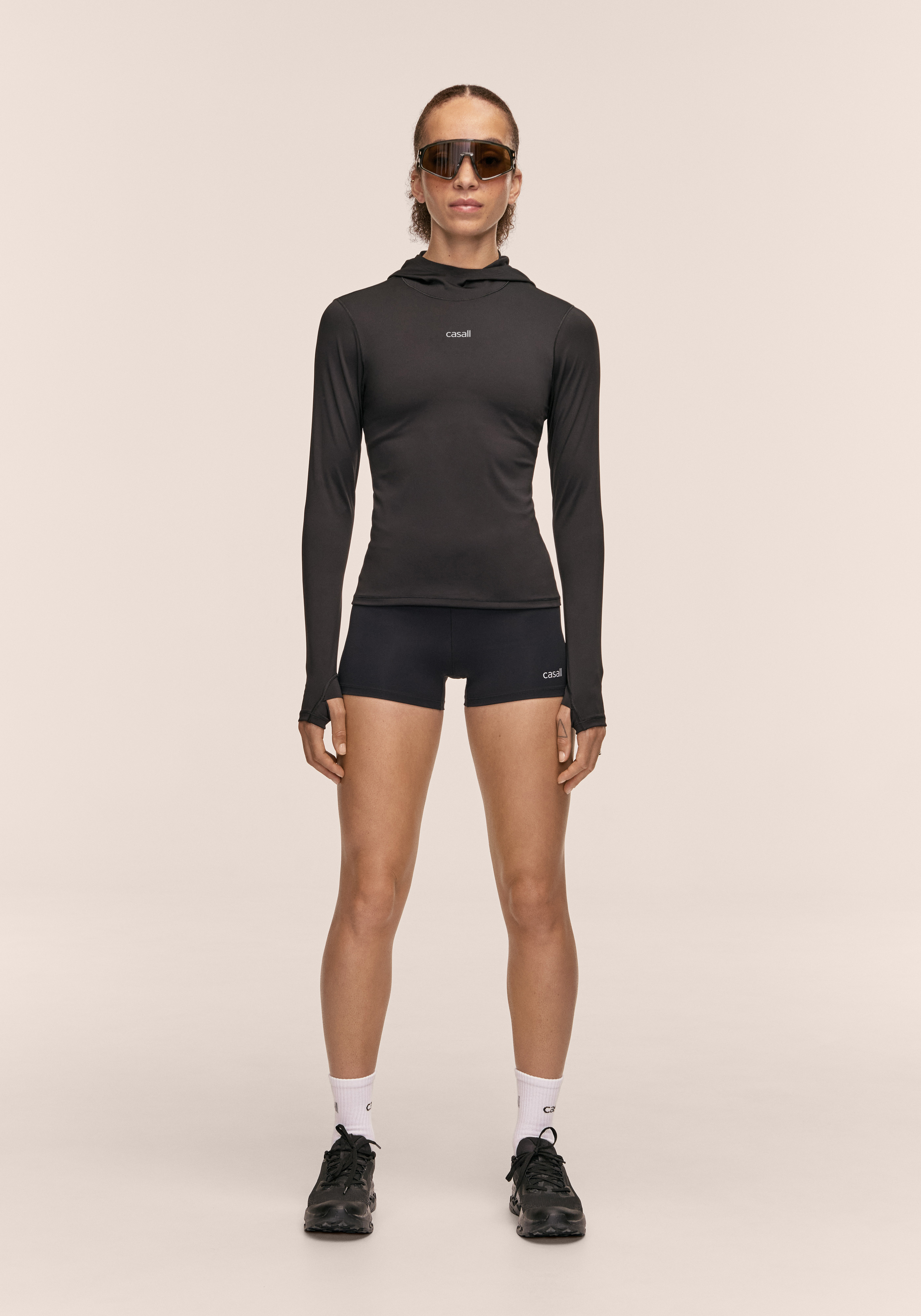 Neat Long Sleeve Hood - Black | CASALL