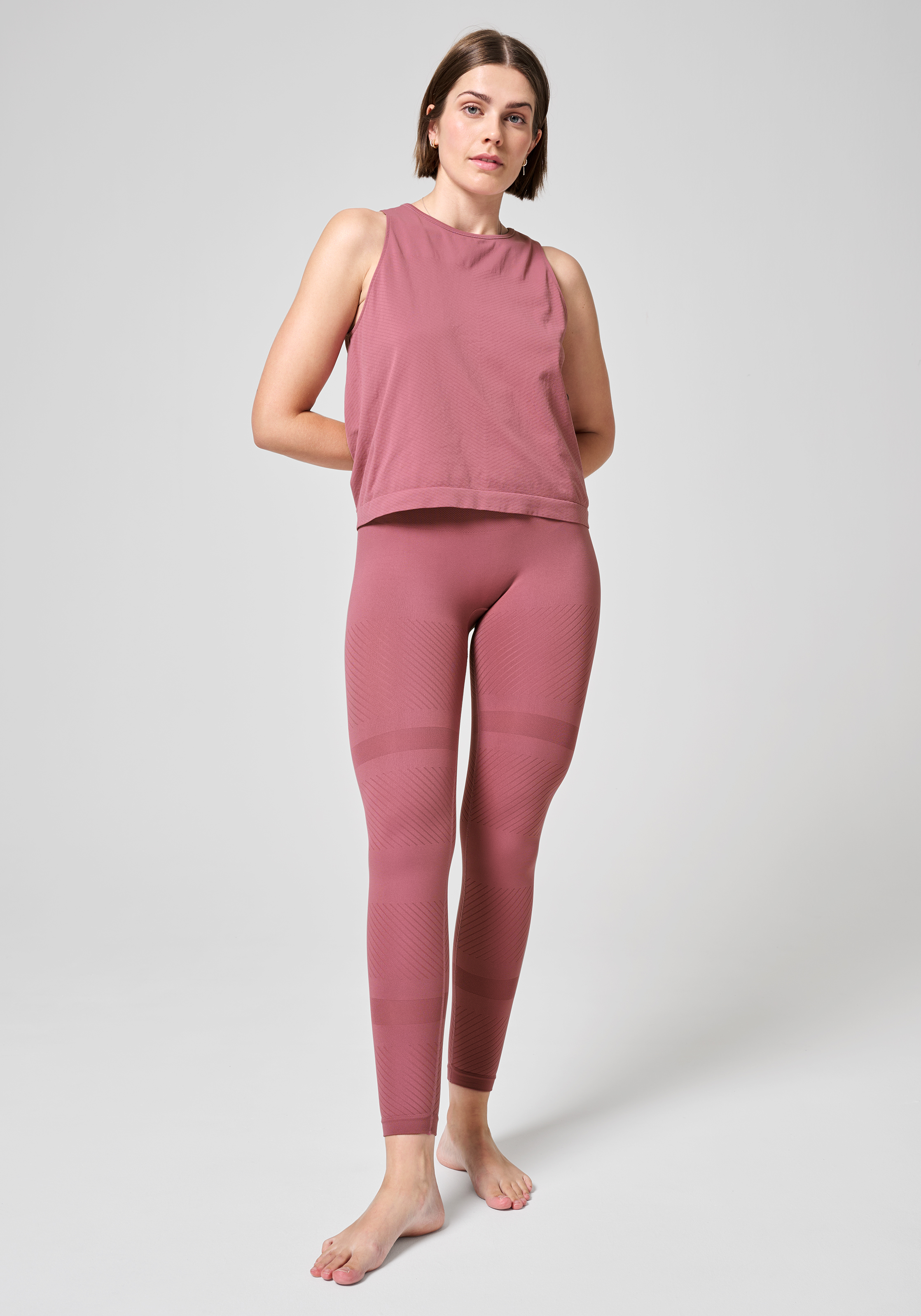 Essential Block Seamless High Waist Tights - Mineral Pink | CASALL