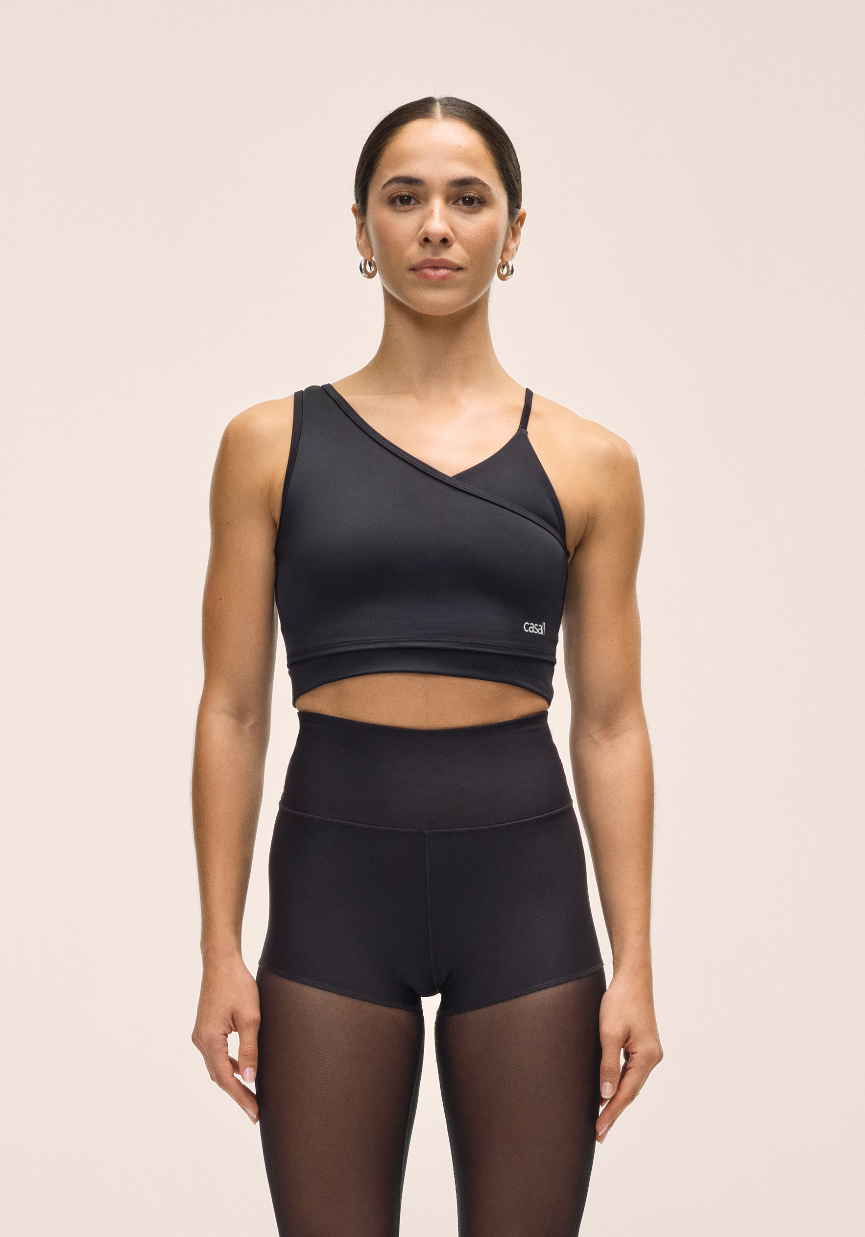 Asymmetry Sports Top - Black | CASALL