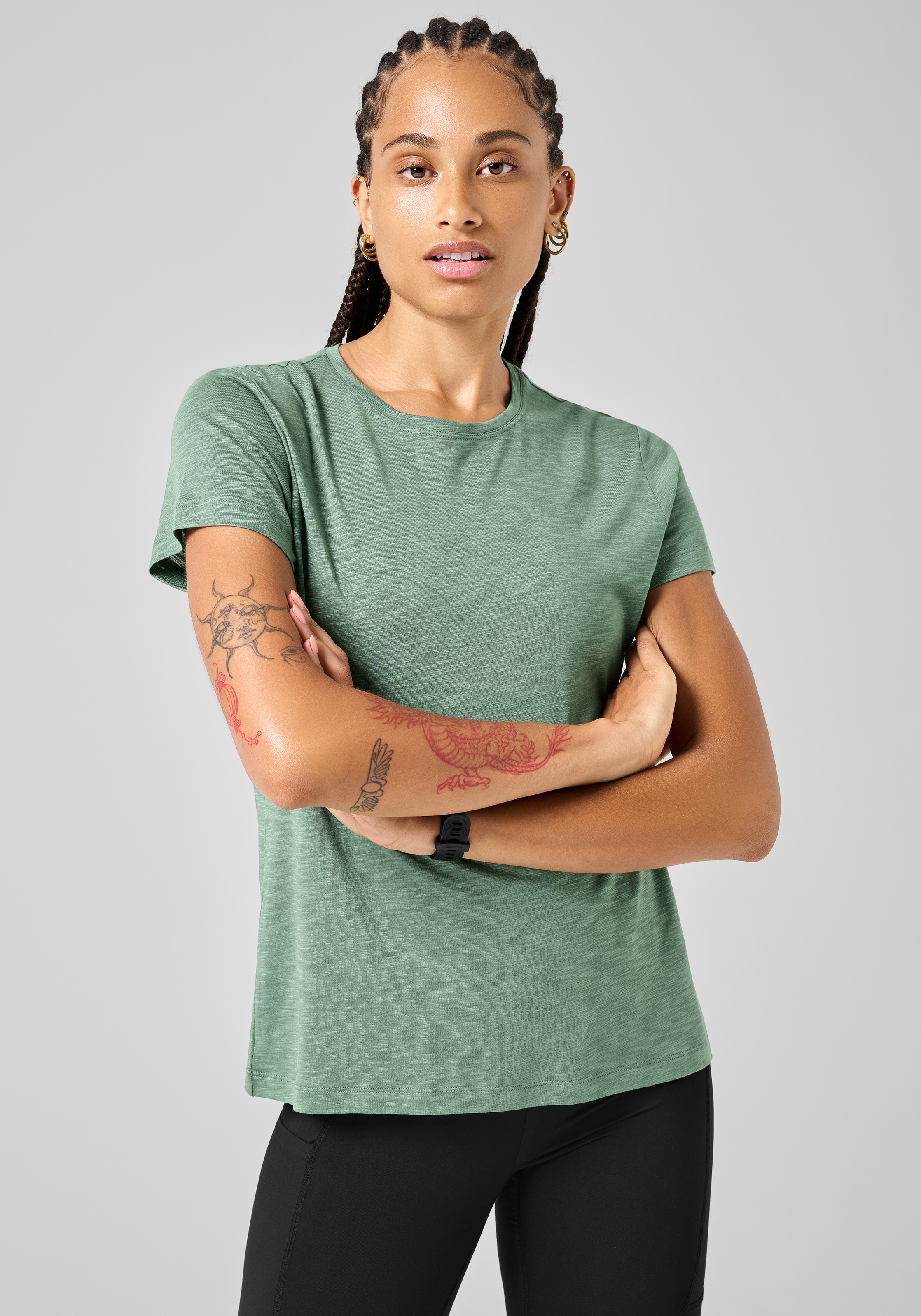 Soft Texture Tee - Dusty Green | CASALL
