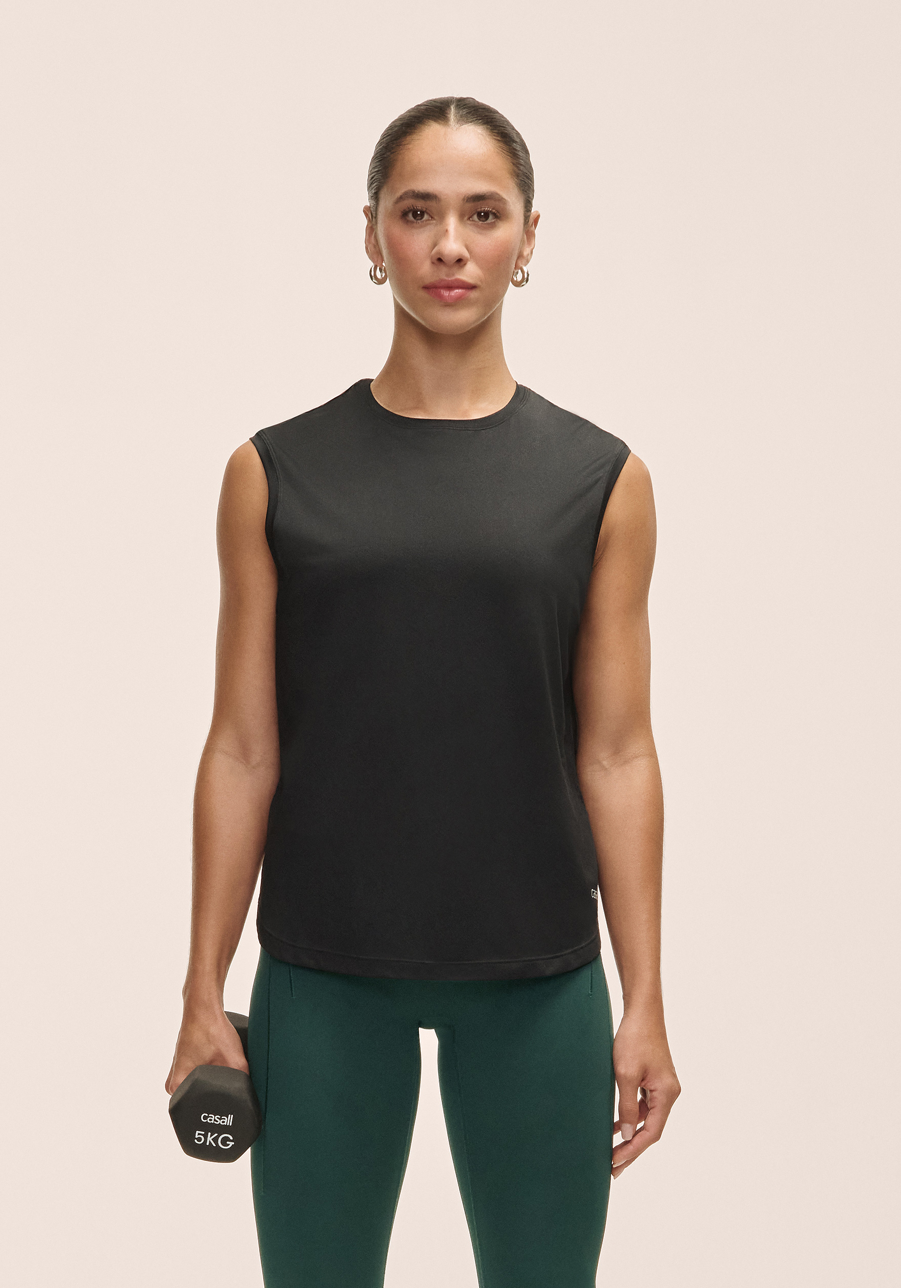 Laser Mesh Muscle Tank - Black | CASALL