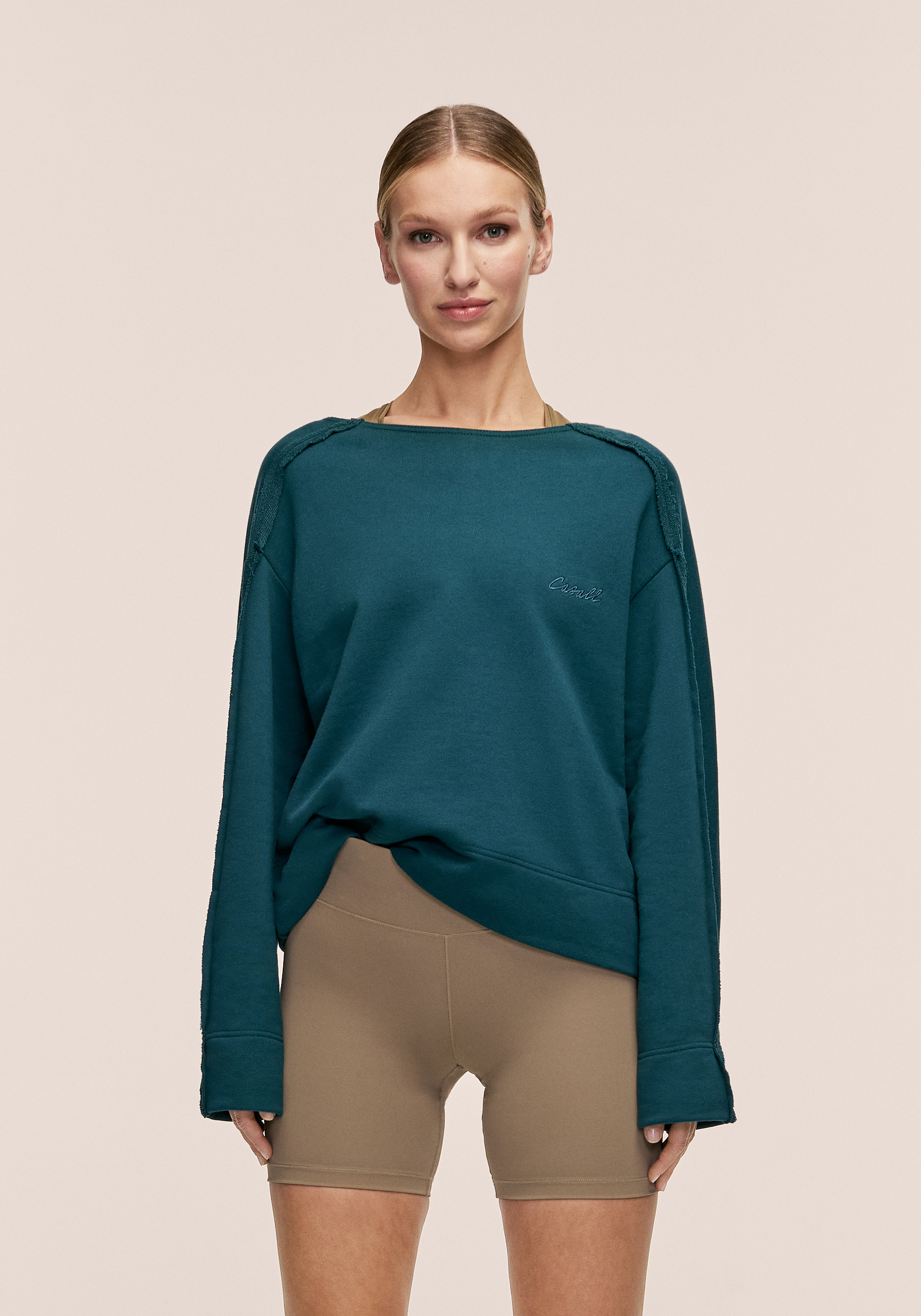 Reversed Seam Terry Crew - Ocean Teel | CASALL